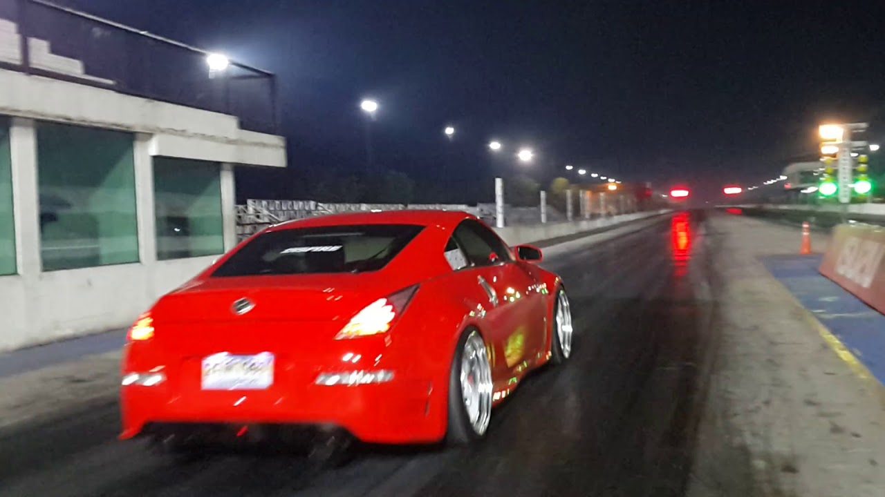 350z & 370z drag 14.869 & 14.743 sec. - YouTube