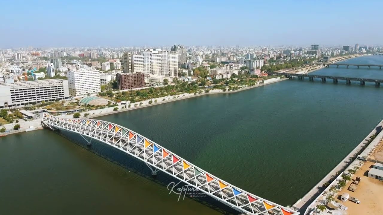 Aerial View of Ahmedabad (Amdavad) - YouTube