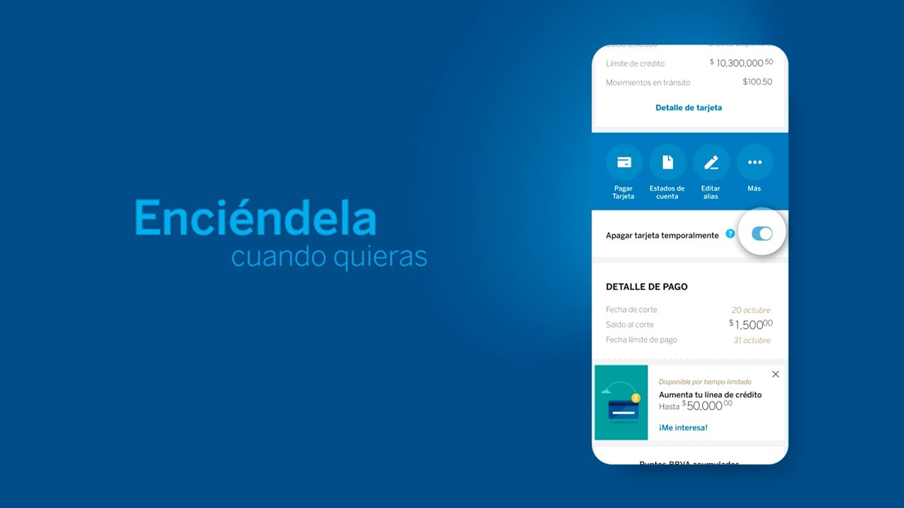 Con tu app BBVA, apaga tu tarjeta y mantenla segura - YouTube