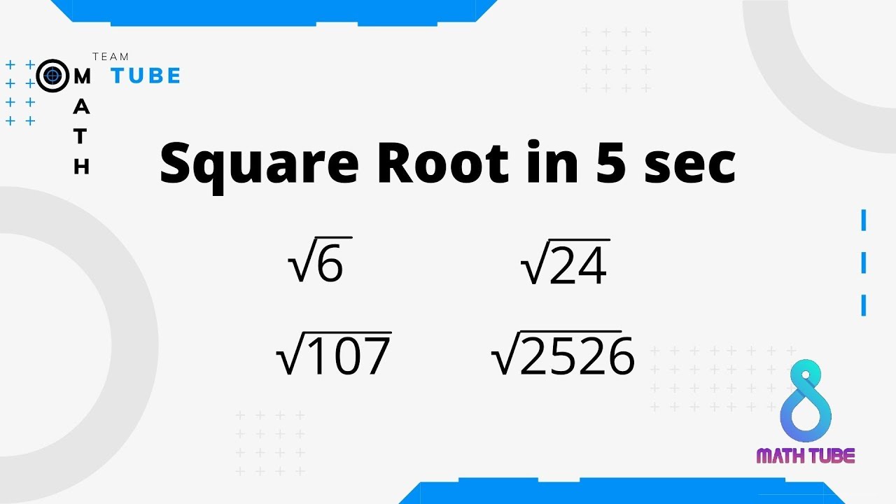 Square Root in 5 Seconds - Imperfect Square - (Math Trick) - YouTube
