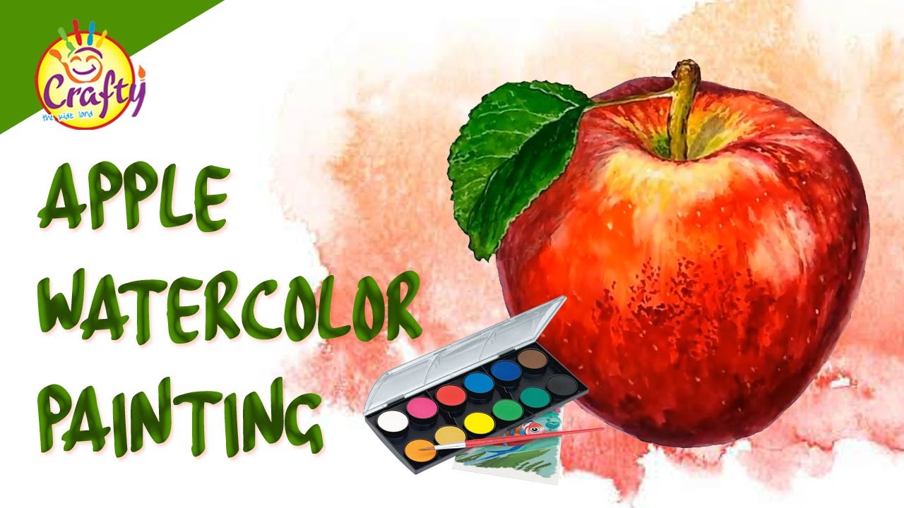 Apple painting | Apple Watercolor Painting Tutorial for Beginners - YouTube