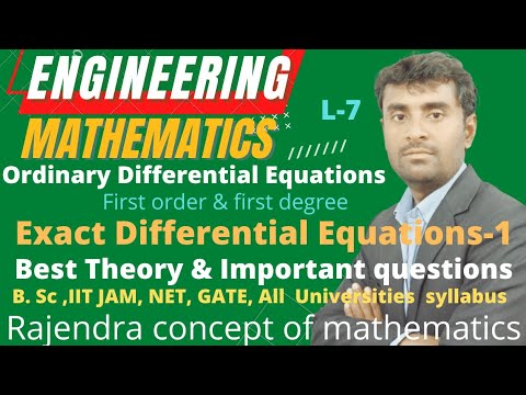 Exact Differential Equation -1 | Differential Equation | Engineering ...