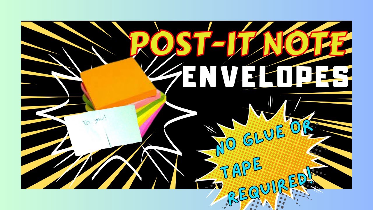 Make envelopes with just post it notes! - YouTube