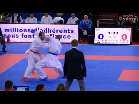 Turkey vs Italy - Kurnaz vs Maniscalco - 21st WKF World Karate Championships Paris Bercy 2012