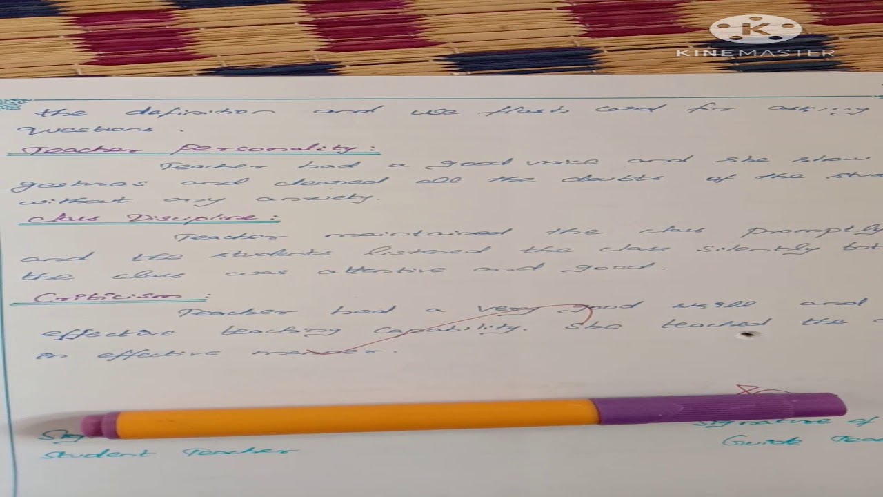 B. ed Observation Record Level 1 Mathematics (commission record) - YouTube