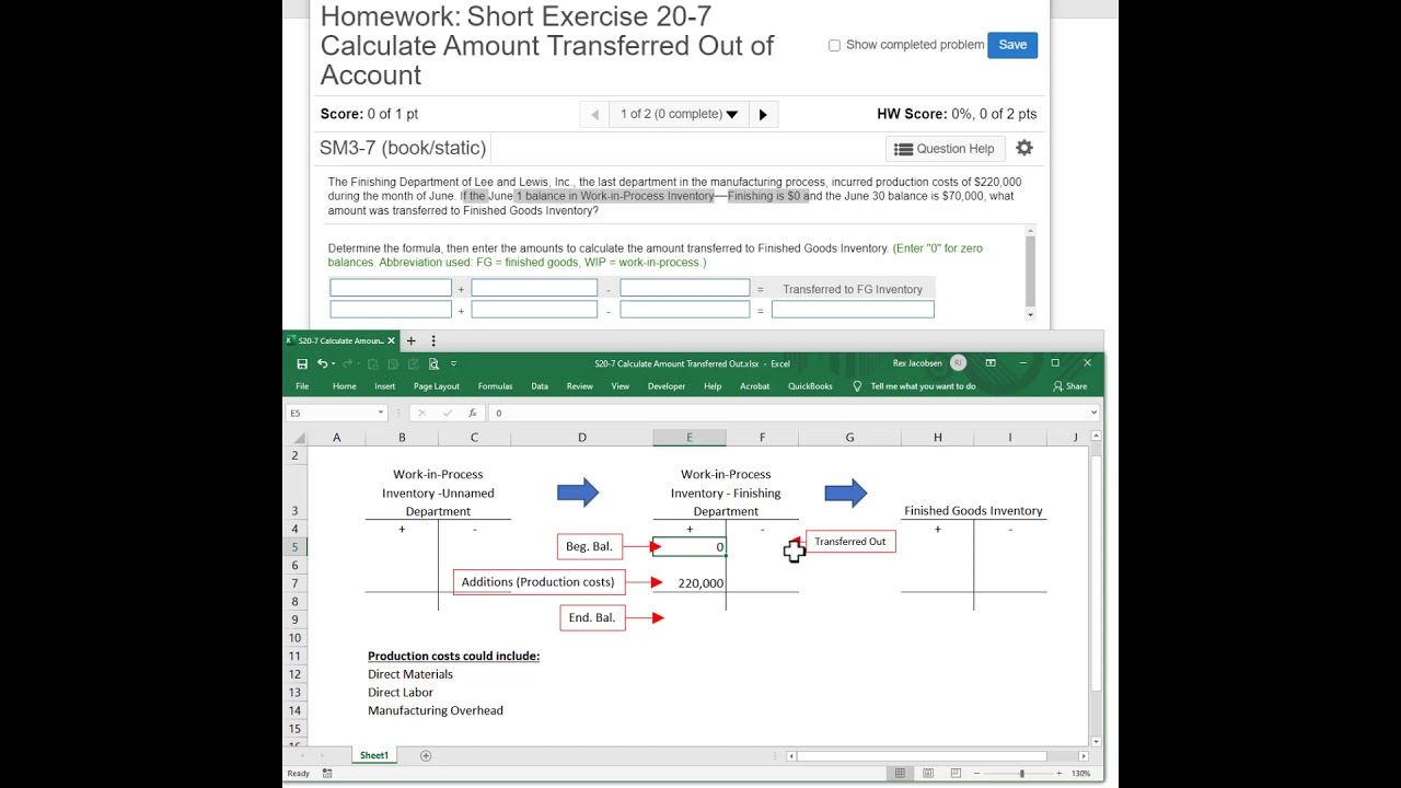 S20-7 Calculate Amount Transferred Out, 13th Edition - YouTube