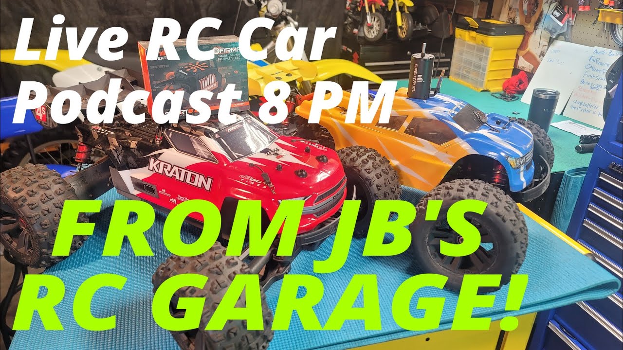 RC Car Pod-- LIVE-- From JB's RC Garage Promoto Tire swap - YouTube