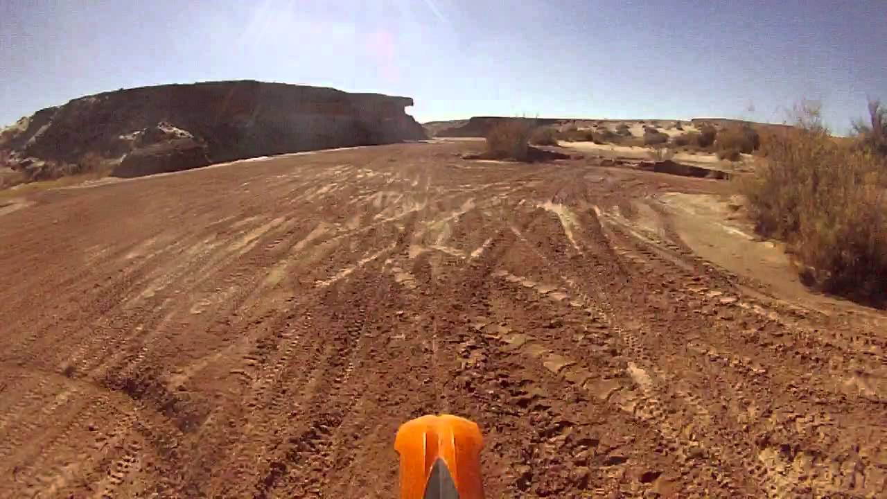 Moab Utah Brians trail White wash sand dunes motorcycle trail - YouTube