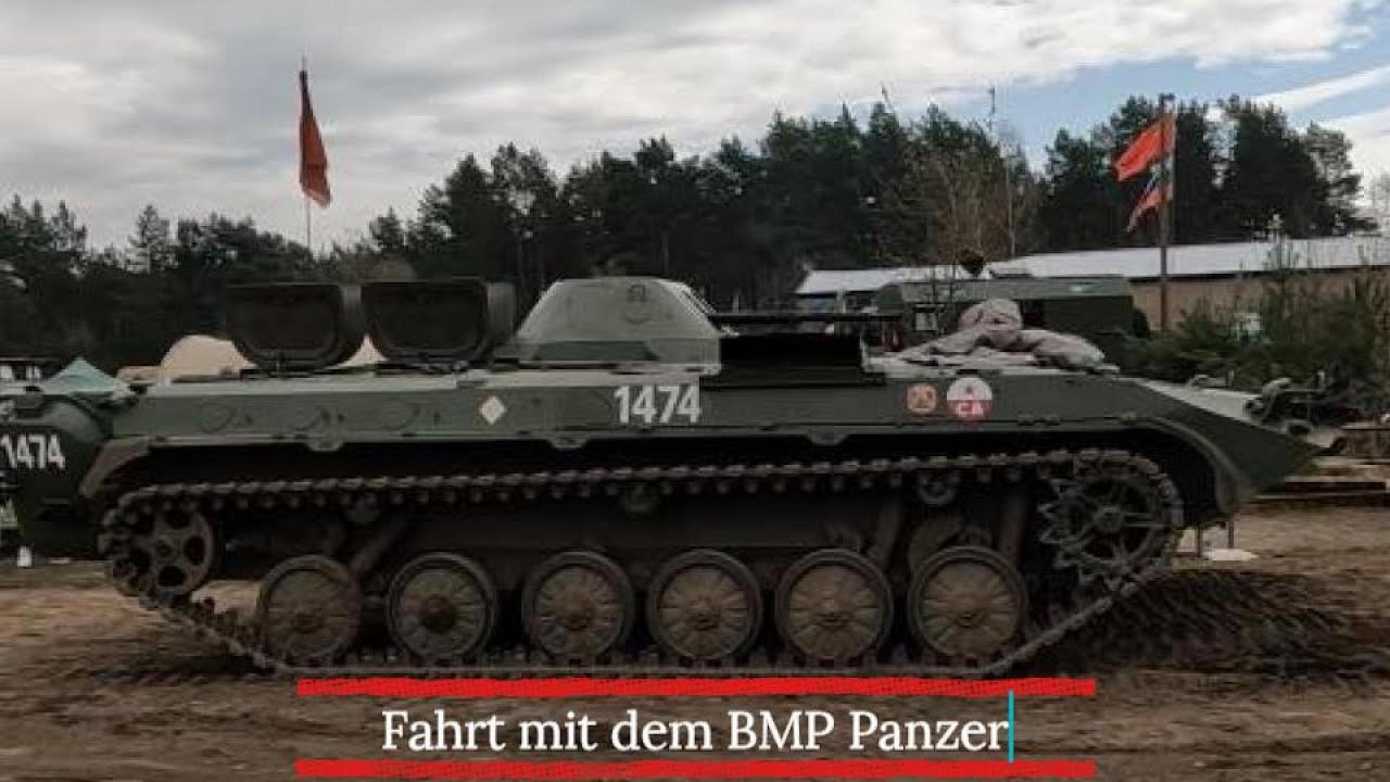 BMP Panzer fahren, Dreiweibern Ostersonntag 09-04-2023 Militärtreffen ...