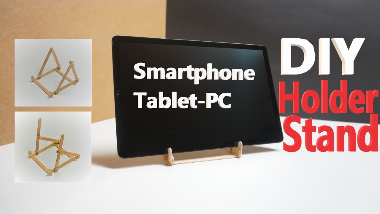 Tablet stand holder DIY Popsicle Sticks - YouTube