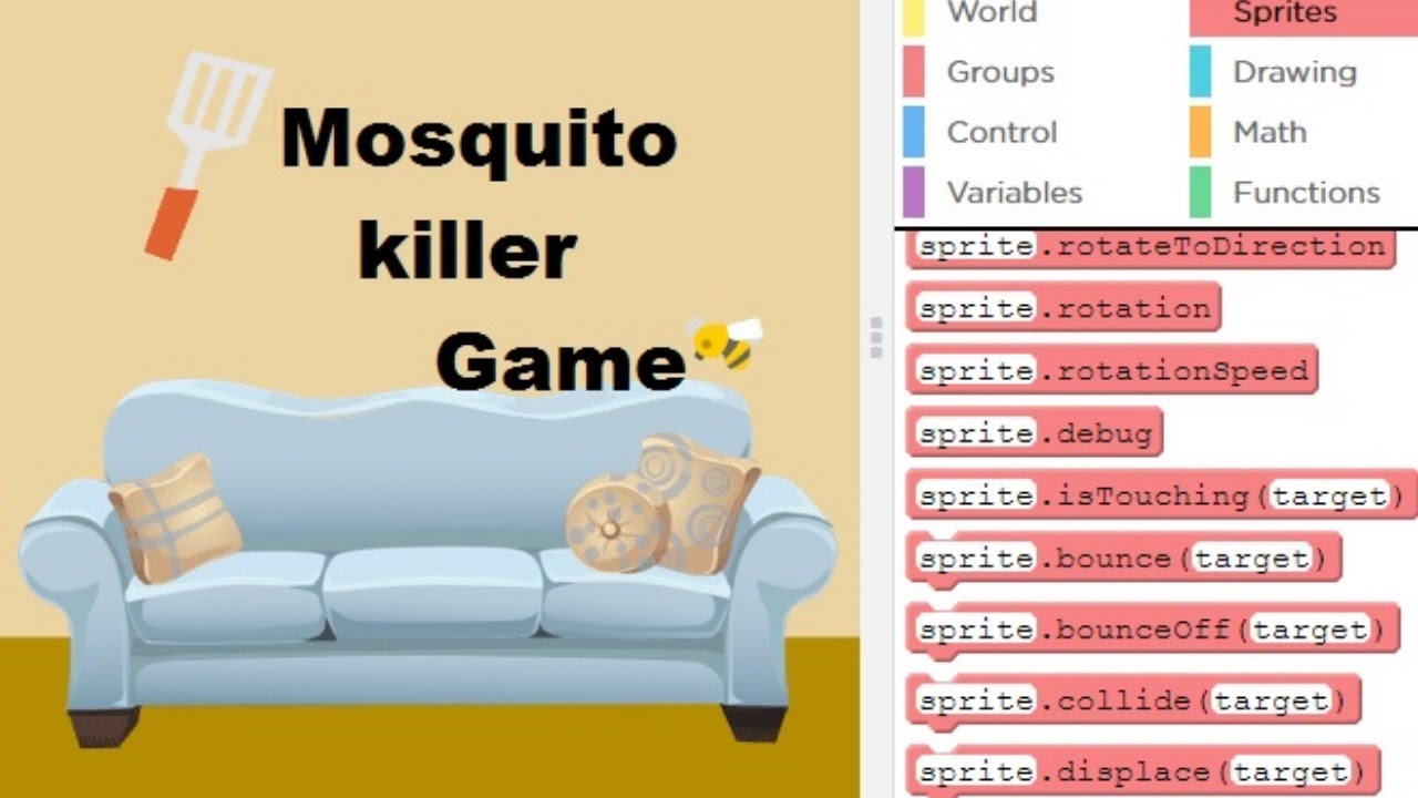 Mosquito Killer Game in the Game lab on Code.org-Tutorial-11 - YouTube