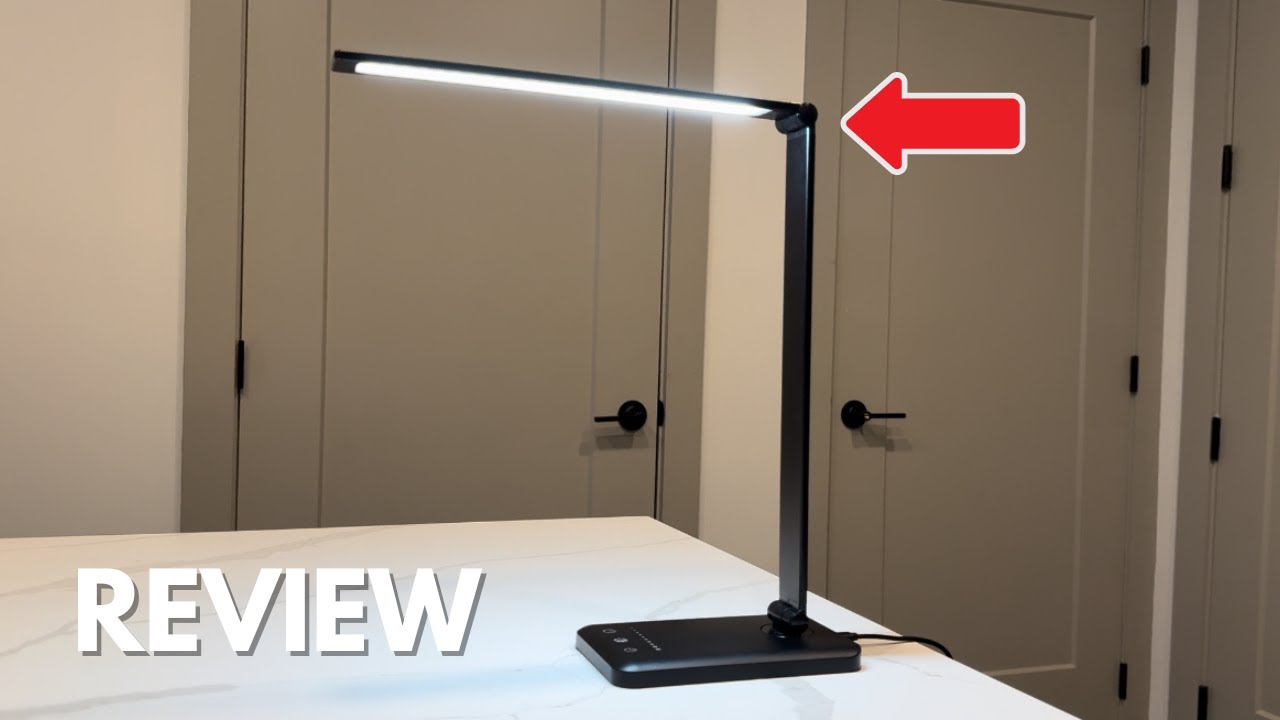 White crown LED Dimmable Desk Lamp - Full Review - YouTube
