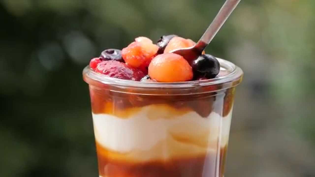 Sugar free salted caramel yoghurt - YouTube