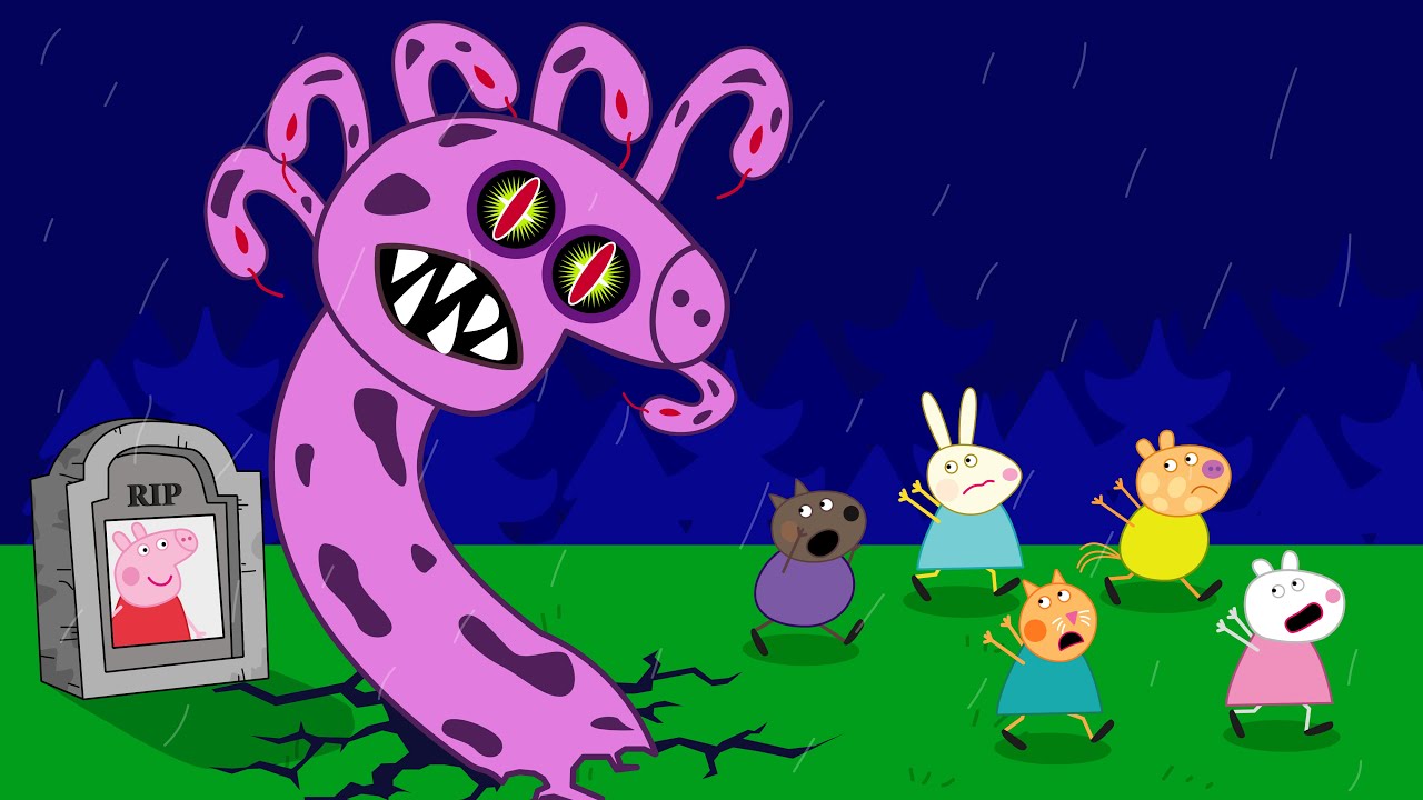 Peppa Pig Zombie Apocalypse, Peppa Turns In To GIANT Snake At Night ...