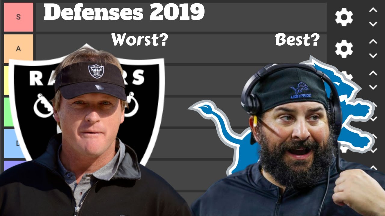 Defense Tier List Rankings 2019! Lions Have The BEST Defense?! NFL ...