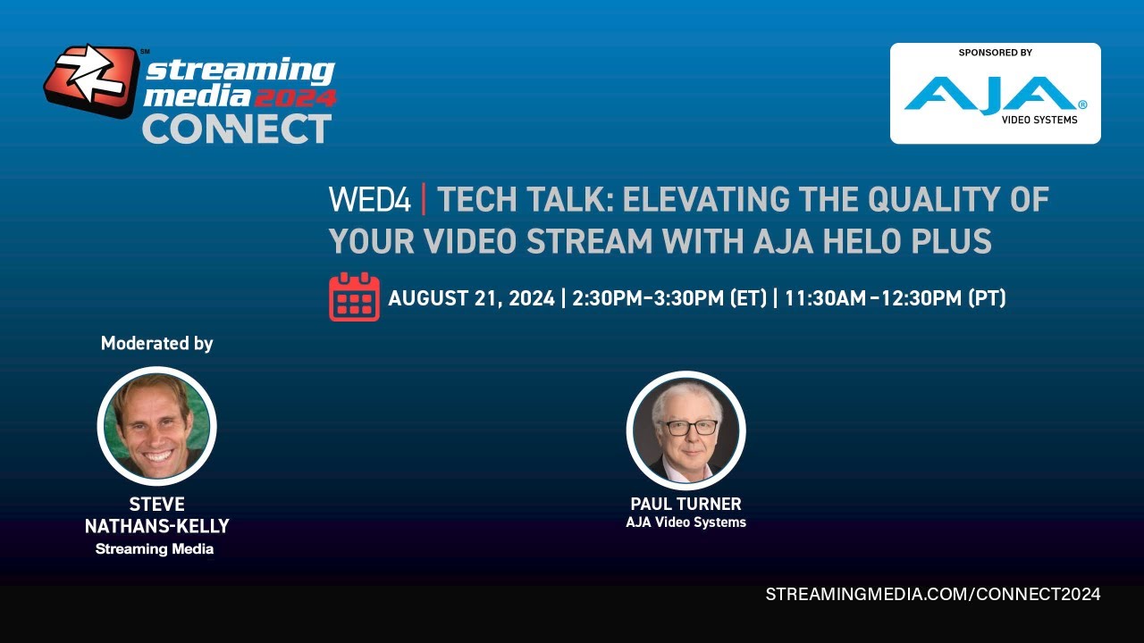 Tech Talk: Elevating the Quality of Your Video Stream With AJA HELO Plus - YouTube