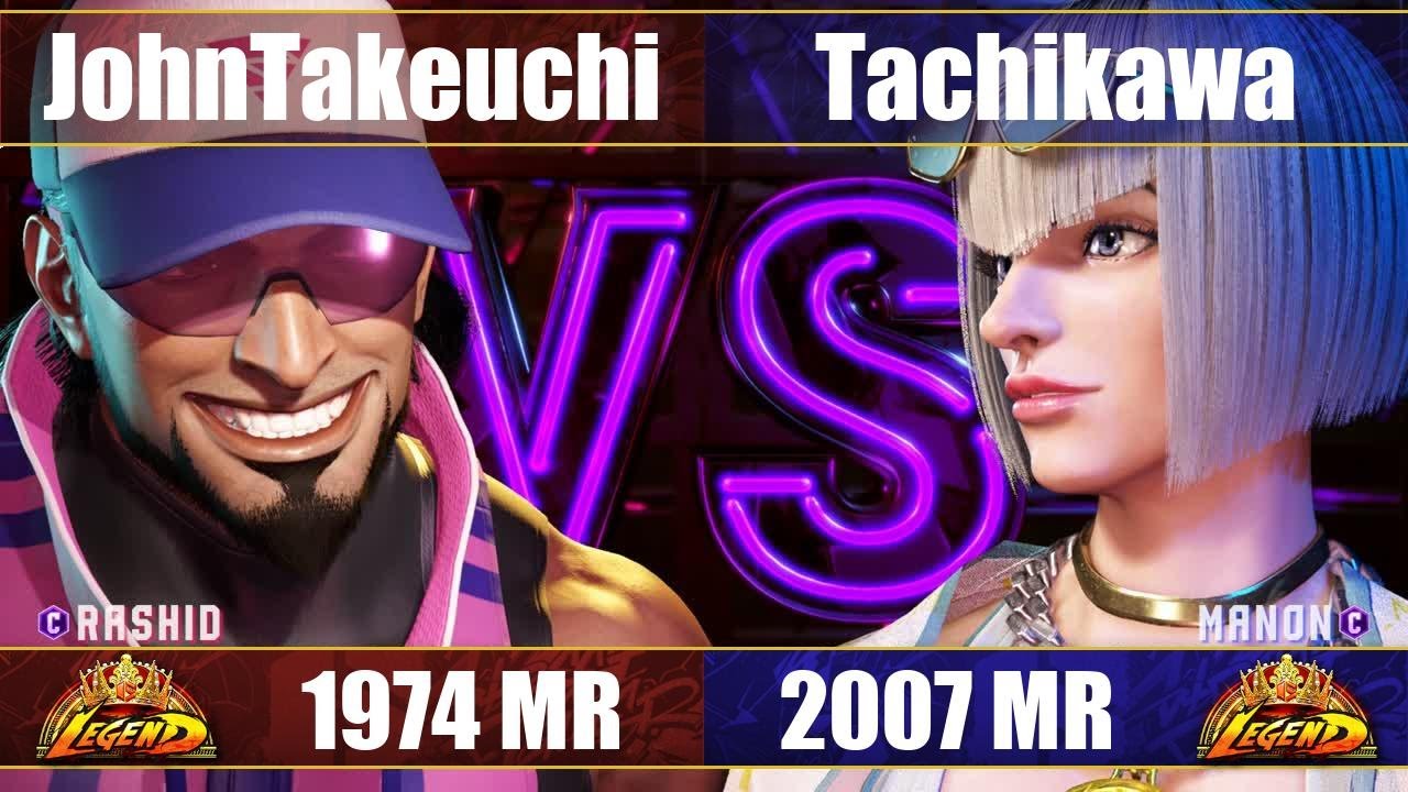 【スト6】竹内ジョン vs 立川 (ラシード vs マノン) SF6 John Takeuchi vs Tachikawa (Rashid ...