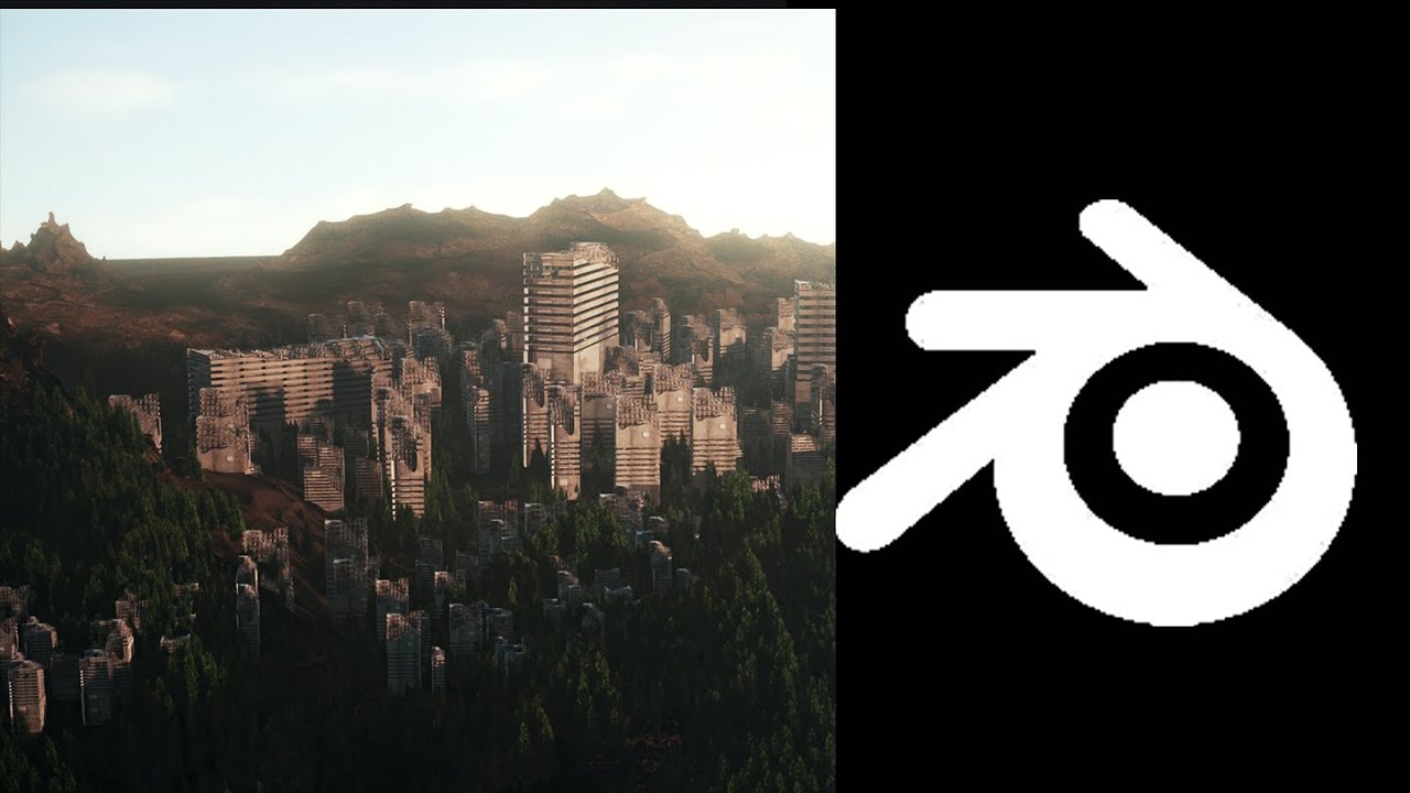 Large-scale environment blender tutorial - blender VFX - YouTube