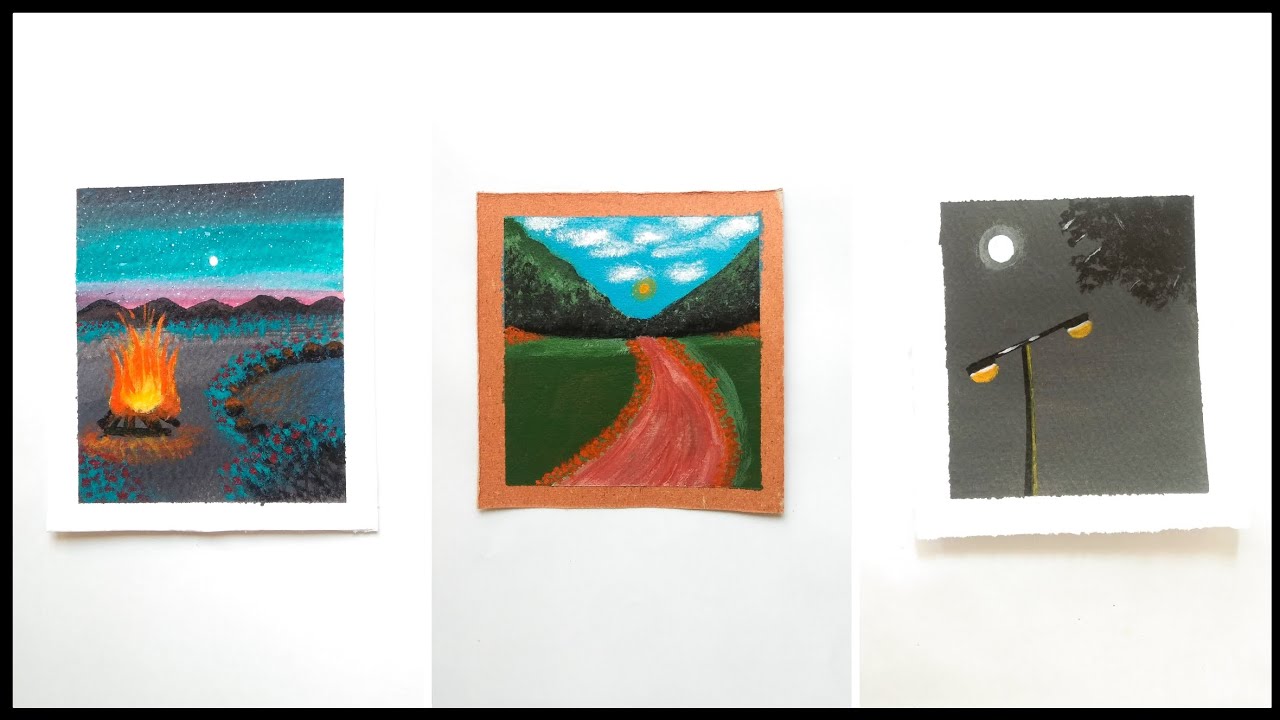 15 Easy Acrylic Drawings you should try in free time||Easy drawing # ...