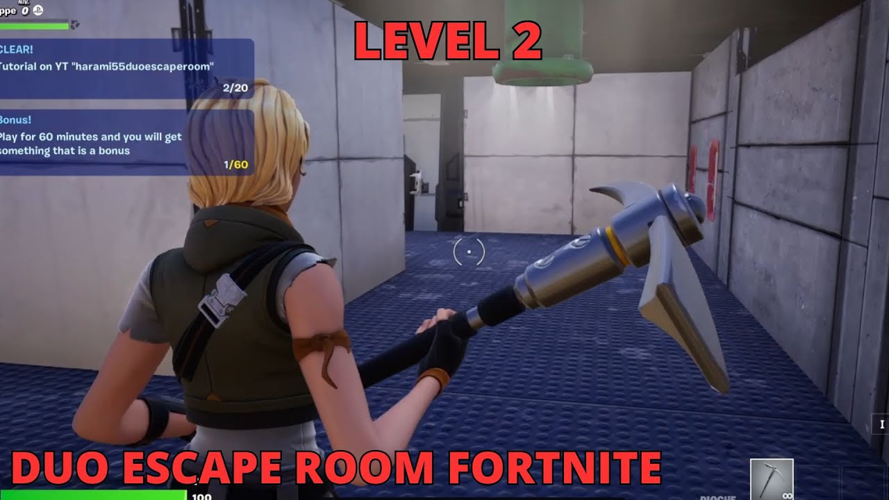 How to complete Duo Escape Room Fortnite LEVELS 2 Harami55 ...