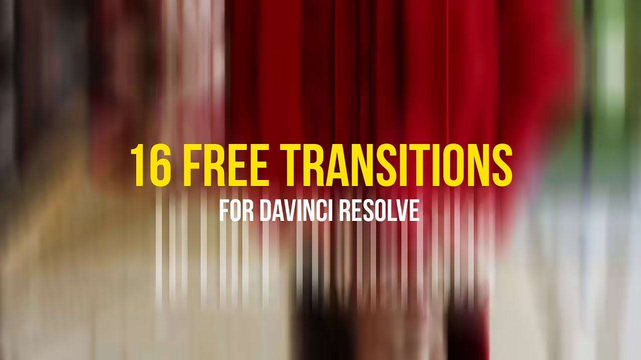 How to use 16 Free Transitions for Davinci resolve | TUTORIAL - YouTube