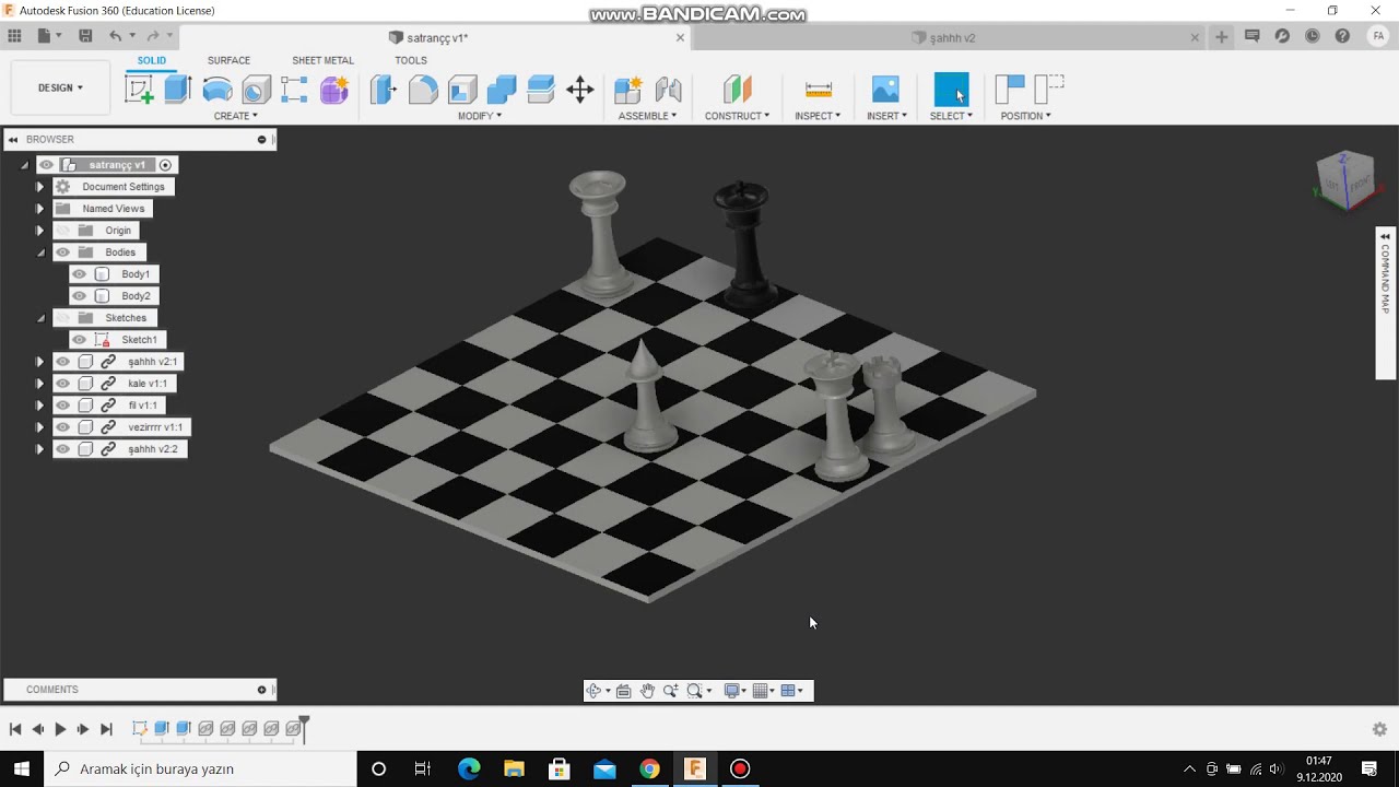 I designed Chess in Fusion 360 for The Queen's Gambit lovers - YouTube