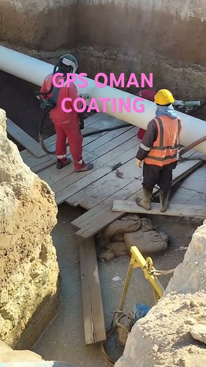 BP KHAZZAN coating on pipeline GPS Oman - YouTube