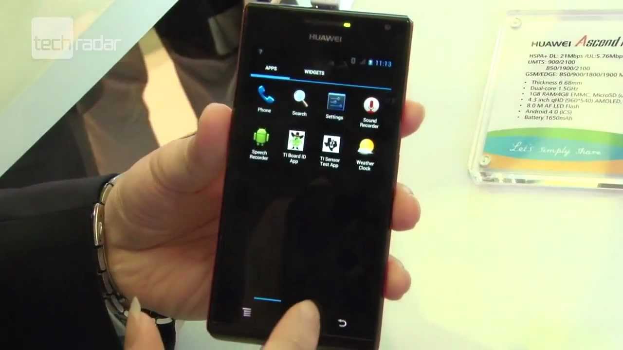 Thinnest phone ever - Huawei Ascend hands on at CES - YouTube