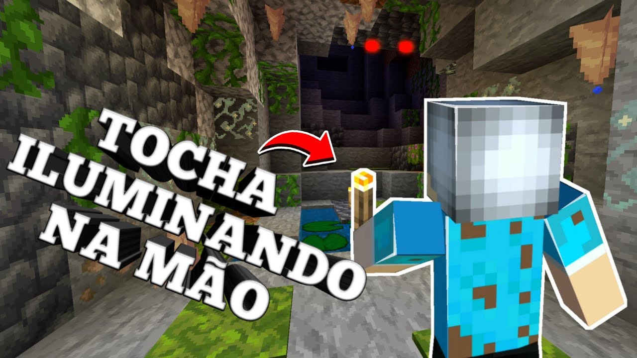 TEXTURA/ADDON QUE FAZ A TOCHA ILUMINAN NA SUA MÃO PARA MINECRAFT PE 1. ...