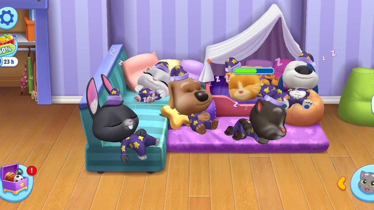Talking tom sleeping episode - YouTube