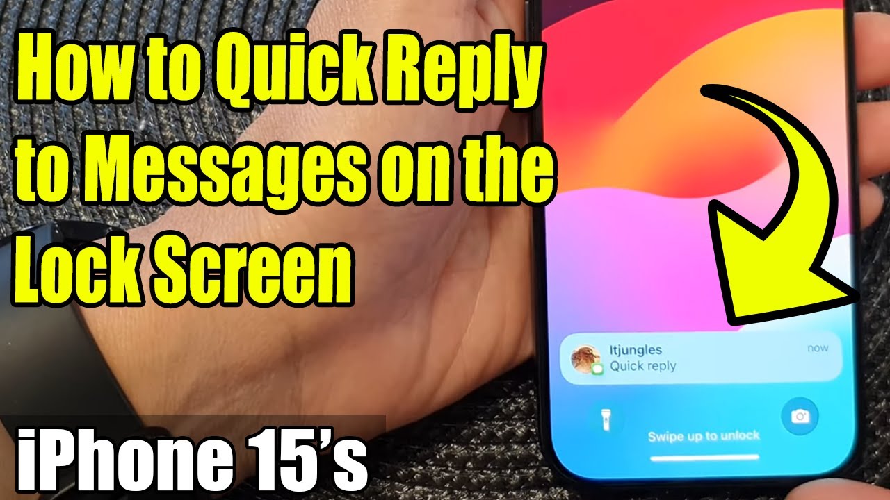 iPhone 15/15 Pro Max: How to Quick Reply to Messages on the Lock Screen ...