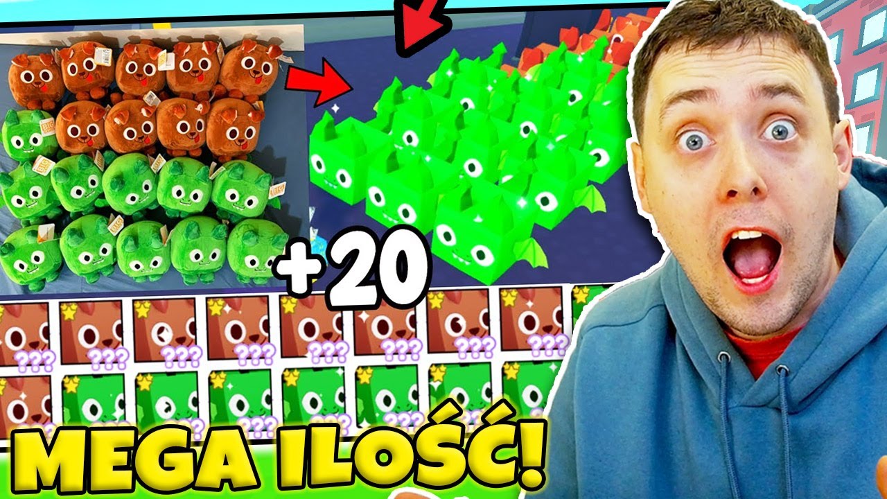 😲 MAYRUSHART wydał 4000 zł! 20 HUGE DOGÓW i HUGE DRAGONÓW w PET ...
