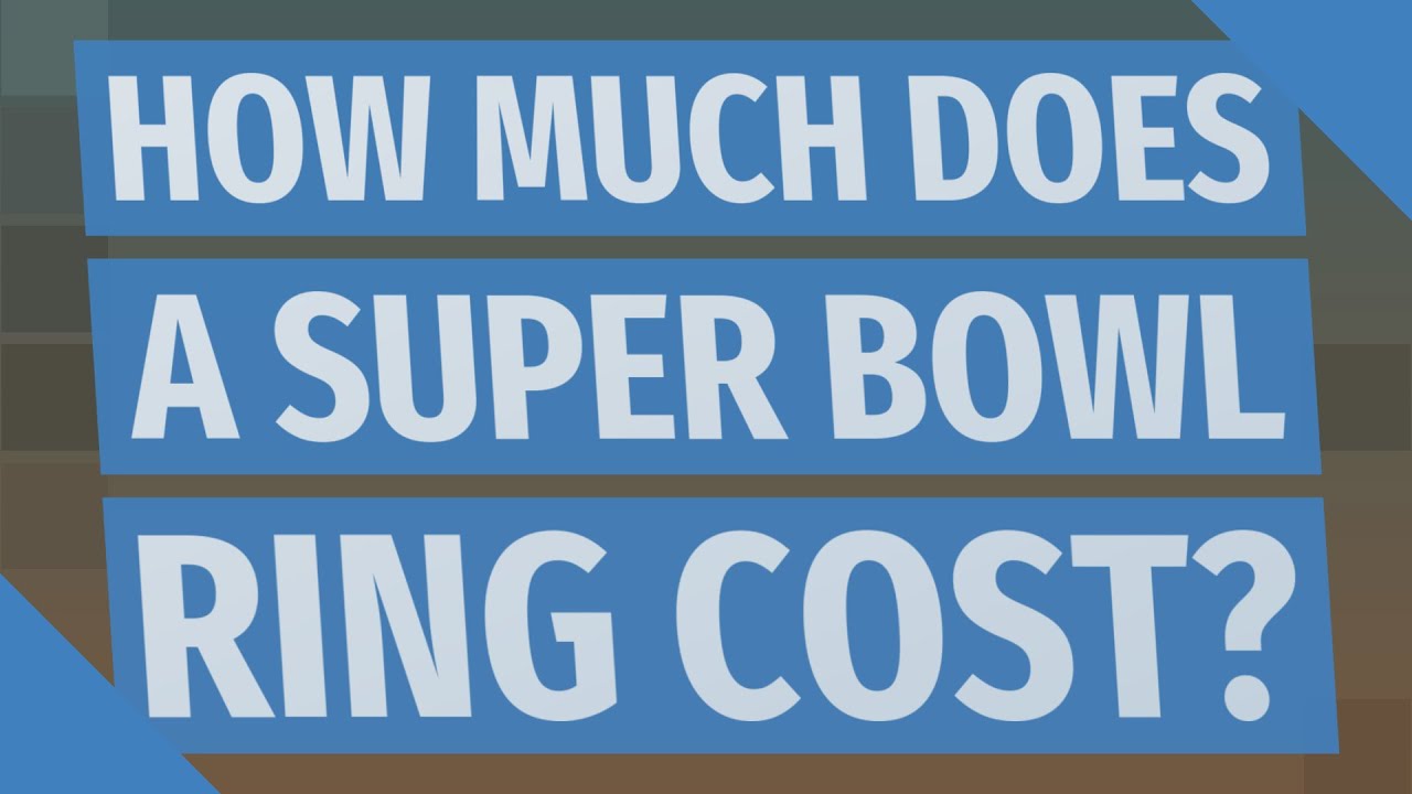 How much does a Super Bowl ring cost? - YouTube