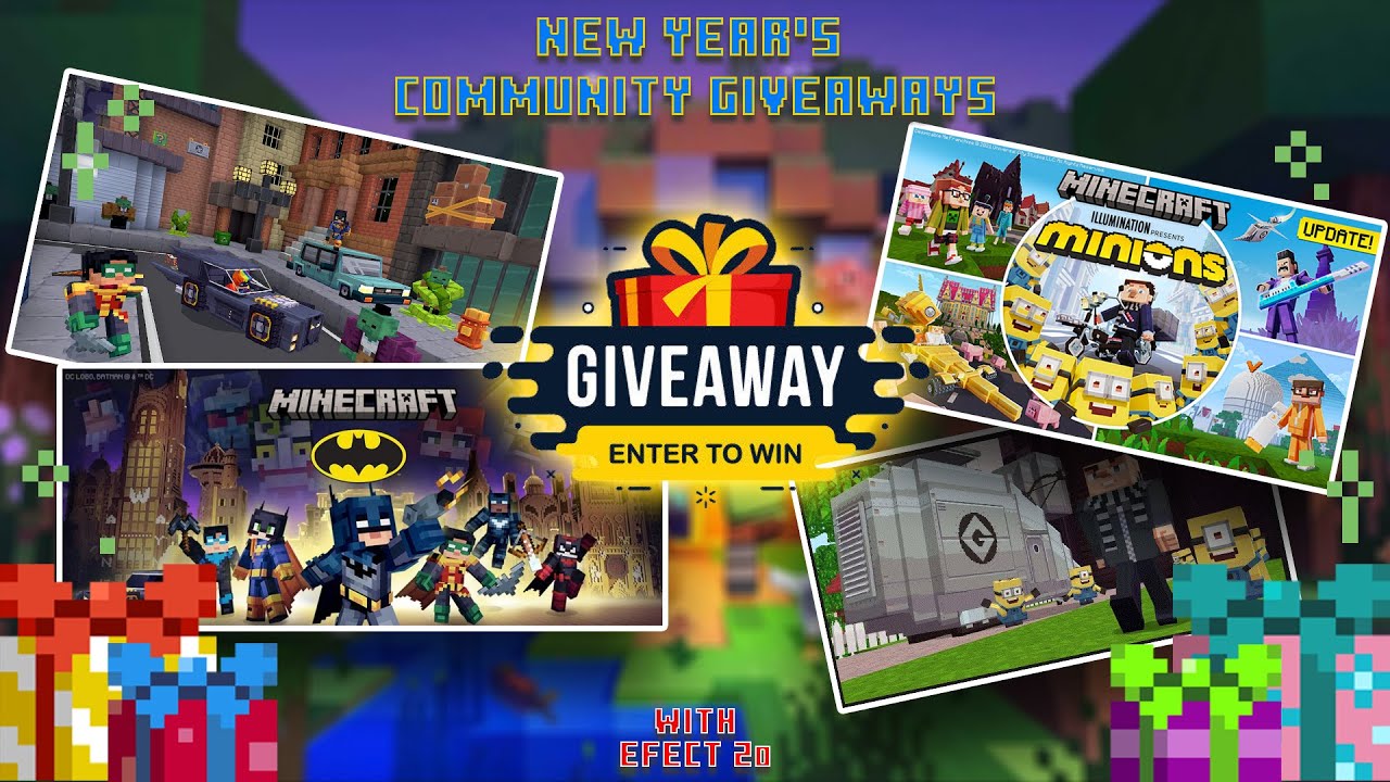 GIVEAWAY Minecraft DLCs with Effect2o and Shimmer | YOU could WIN - YouTube