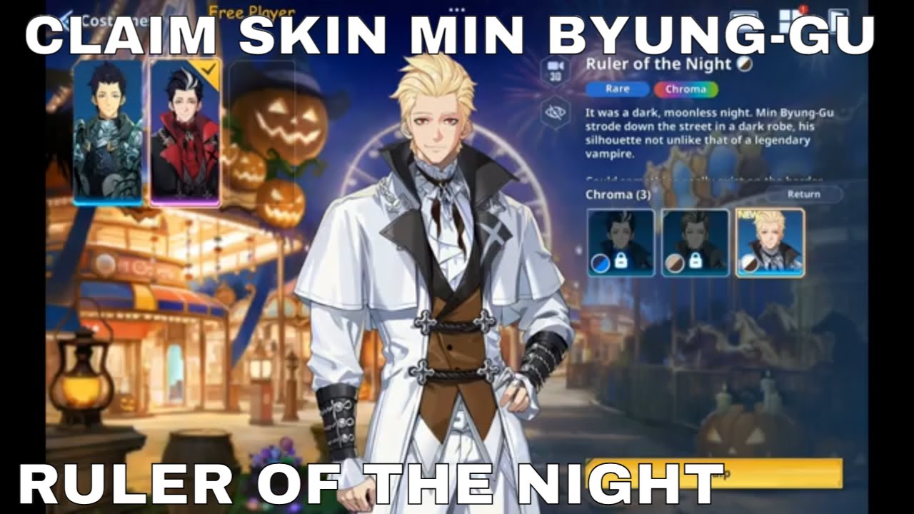 CLAIM SKIN MIN BYUNG-GU - RULER OF THE NIGHT SOLO LEVELING : ARISE ...