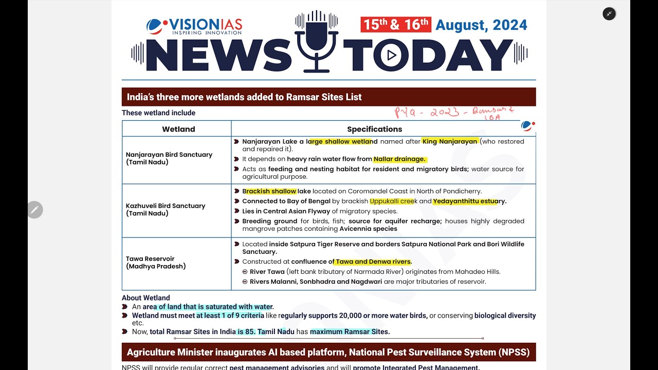 15 and 16 2024 DAILY CURRENT AFFAIRS VISION IAS NEWS THE HINDU INDIAN ...