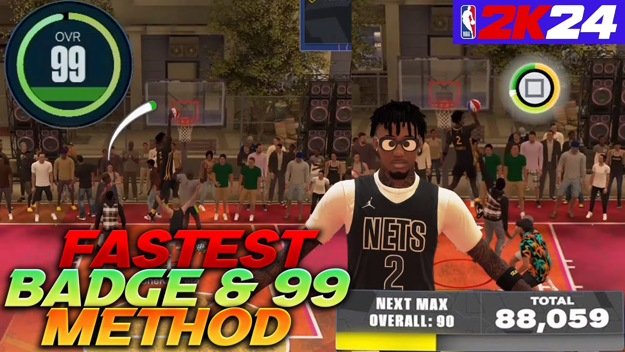 FASTEST WAY TO GET MAX BADGES ,99 OVERALL,& HOTSPOTS IN 2K24!! MAX ...