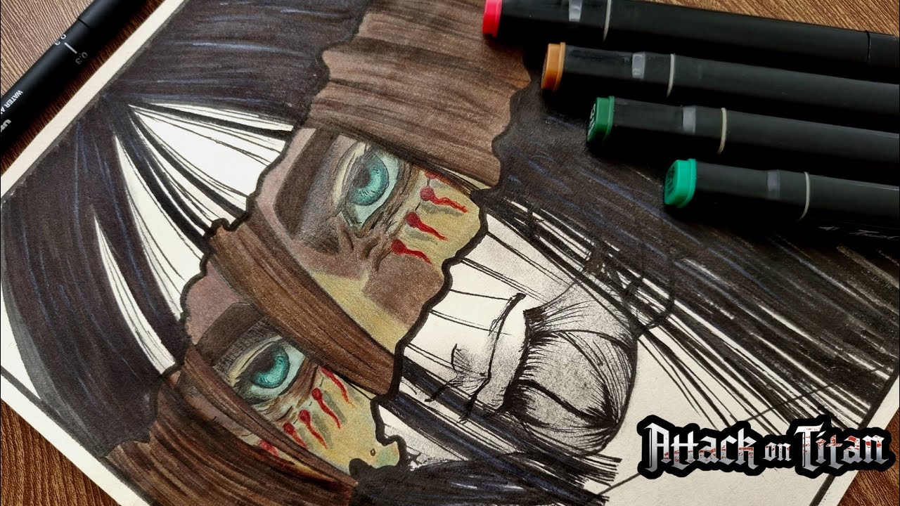 Drawing Eren Yeager from Attack on Titan Final Season (Eren Death ...