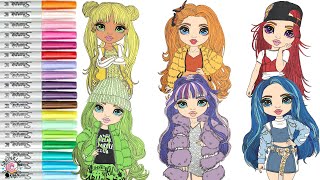 Coloring Rainbow High Dolls Coloring Pages Bella Amaya Skyler Poppy ...