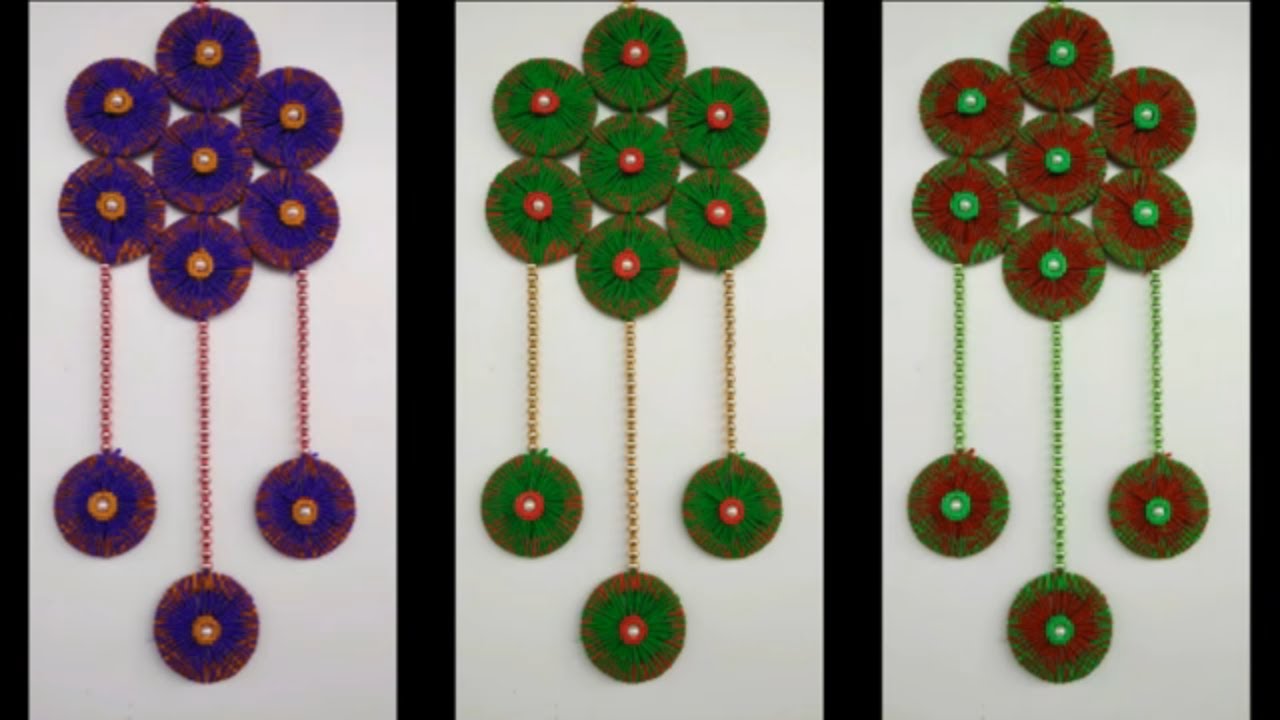 DIY - HOW TO MAKE WALL HANGING TORAN FROM WASTE BANGLES || BEAUTIFUL ...