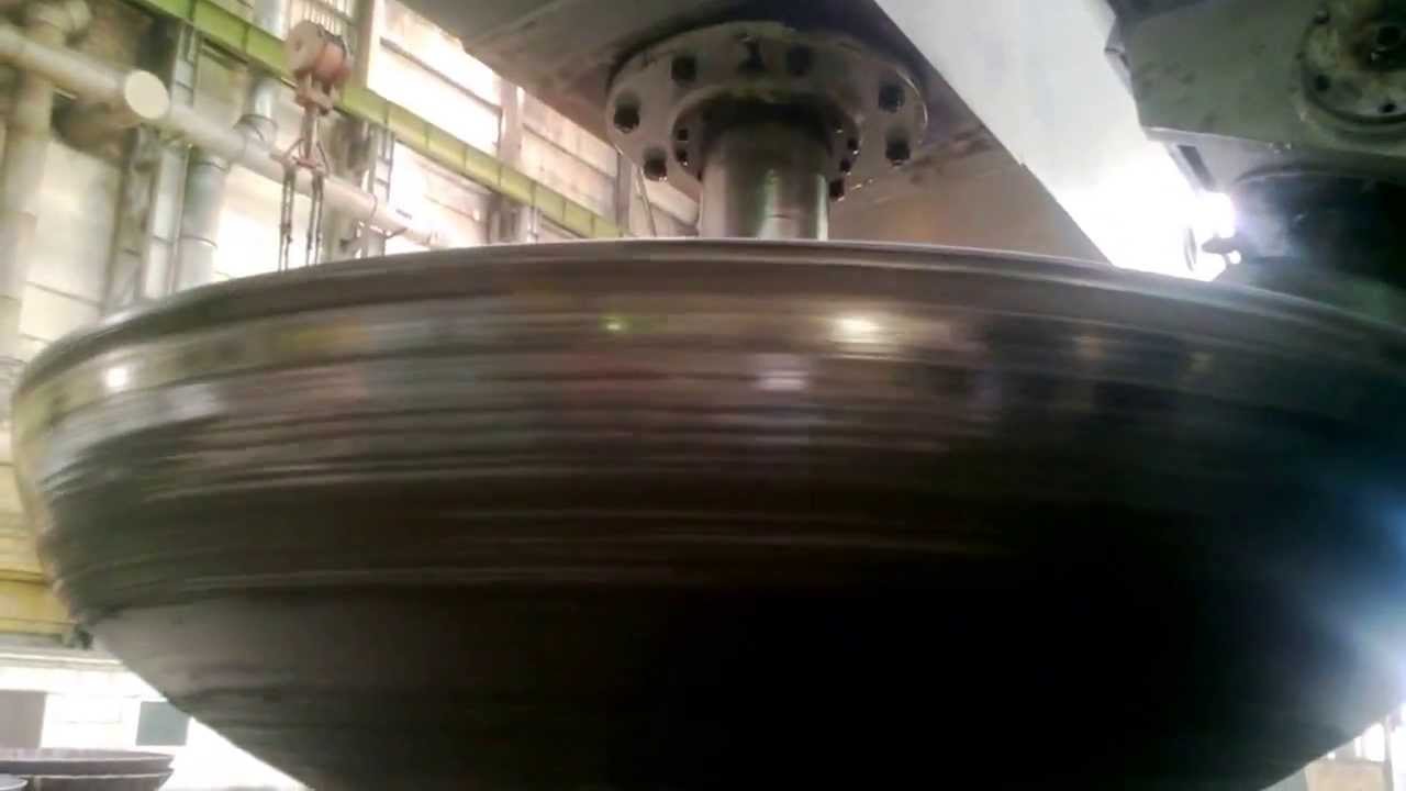 Dished end flanging machine - YouTube