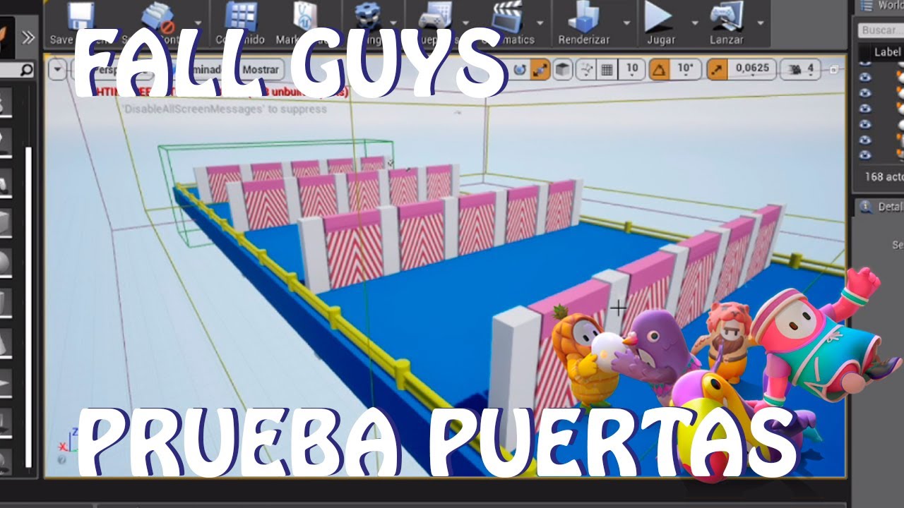 Unreal Engine 4: Fall Guys Prueba Puertas Tutorial - YouTube