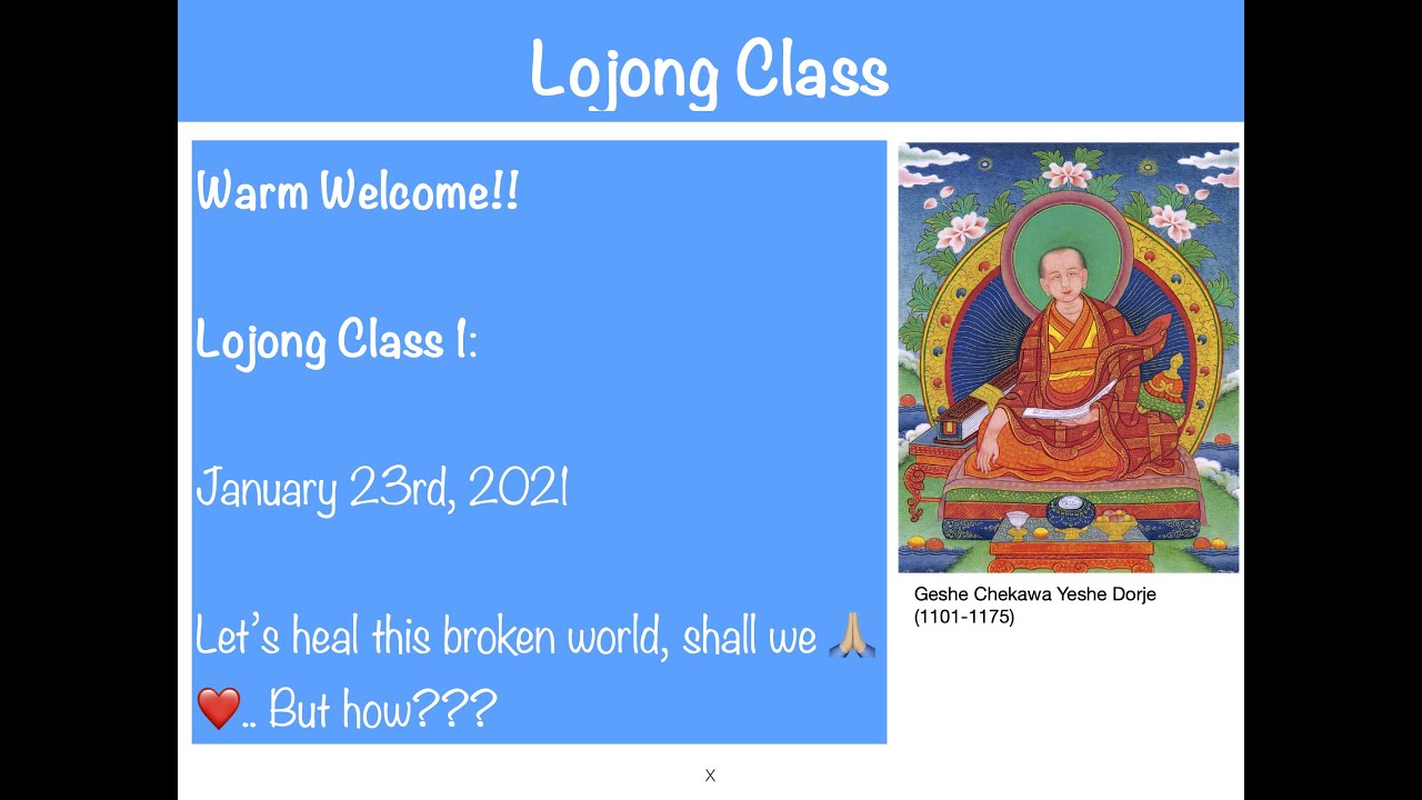 Tibetan Lojong Class 1 -Mind Training - YouTube