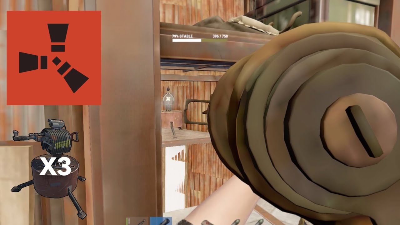 Rust Raids: Raiding VT's Cave Base with 3 Auto Turrets - YouTube