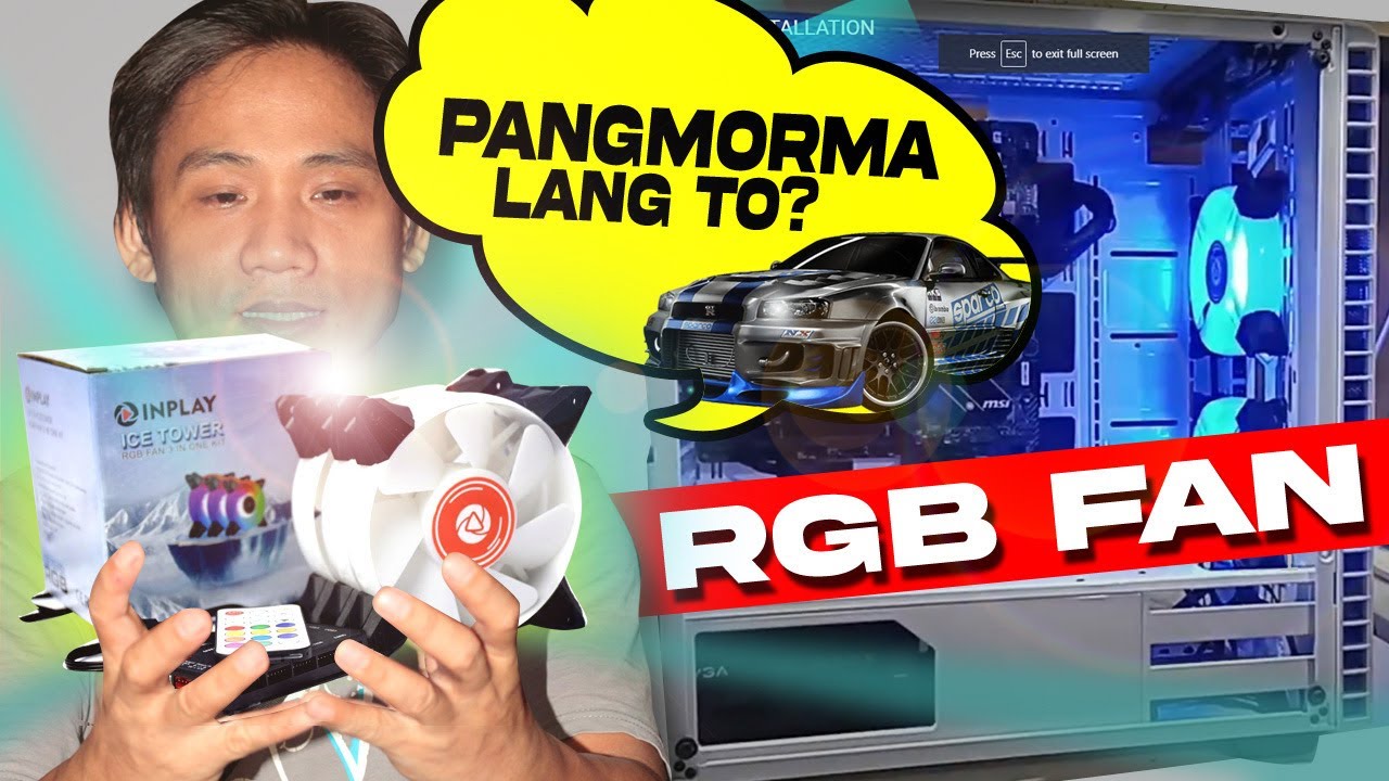 INPLAY ICE TOWER RGB FAN WITH REMOTE INSTALLATION - YouTube