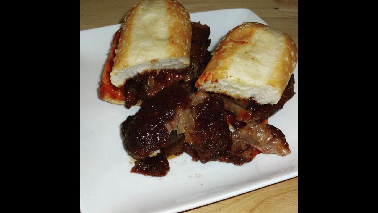 Beef BBQ Ribs Sandwich - YouTube