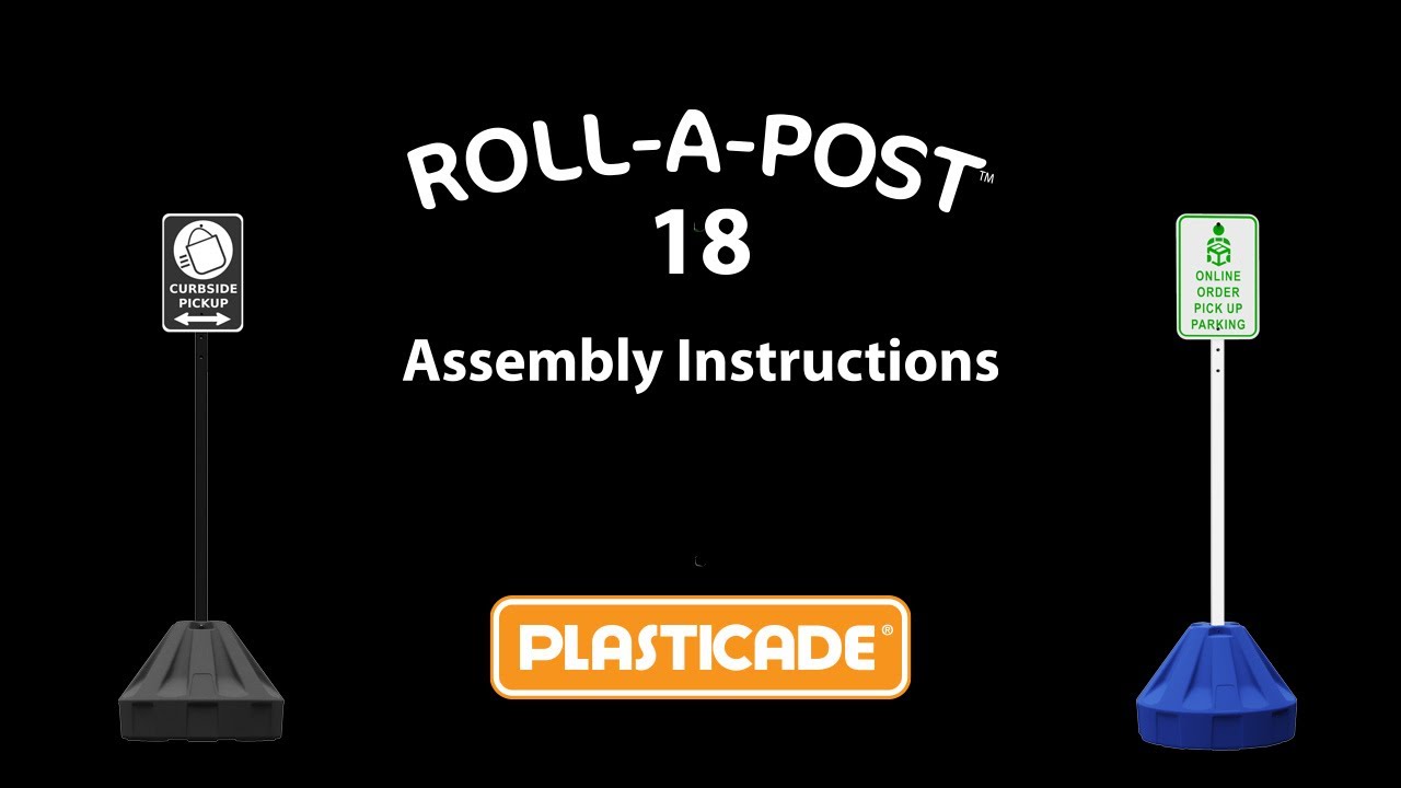 How to assemble the Roll-A-Post 18 portable post sign stand from ...