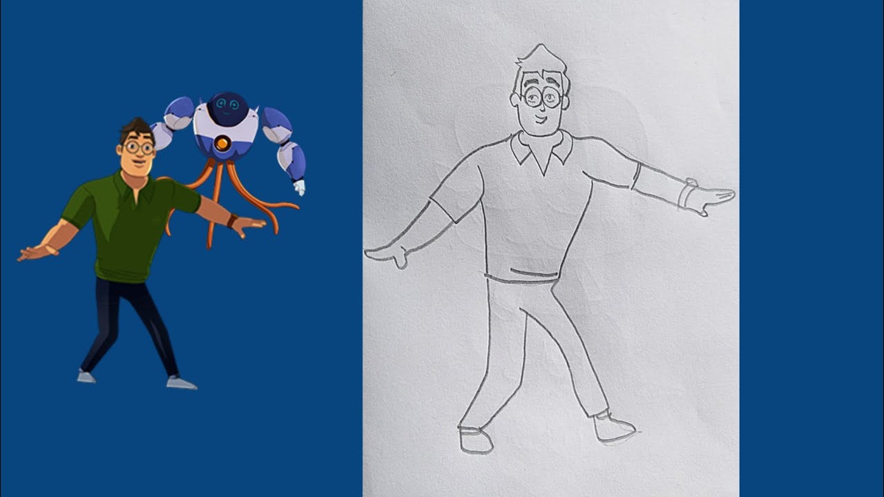 Abhimanyu Ki Alien Family Cartoon Drawing / Naveen - The Father Drawing ...