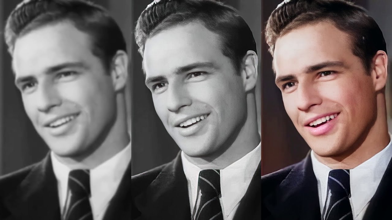 MARLON BRANDO Early Screen Test Remastered - YouTube