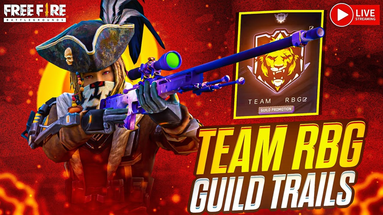 FREE FIRE LIVE TELUGU - 1 VS 2 GUILD TRAILS LIVE - RAJUBHAI GAMING LIVE ...